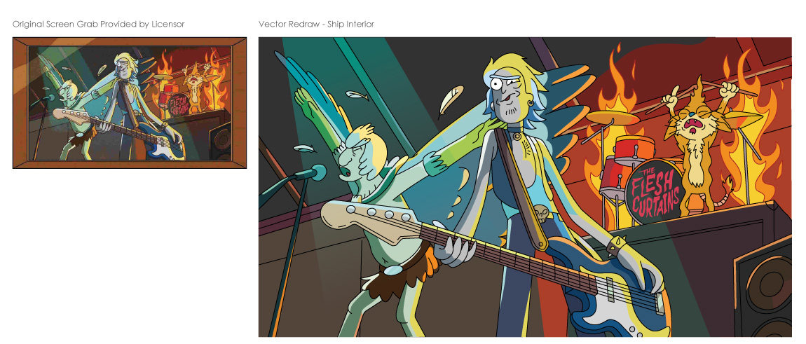 Rick and Morty Band Redraw – Top Hat Illustrations